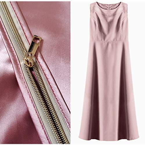 Luxury Silky Garment Bag Zippered Closet Storage Organizer for Suits Dress Coat Clothes Carry Cover Travel Cover (pink)