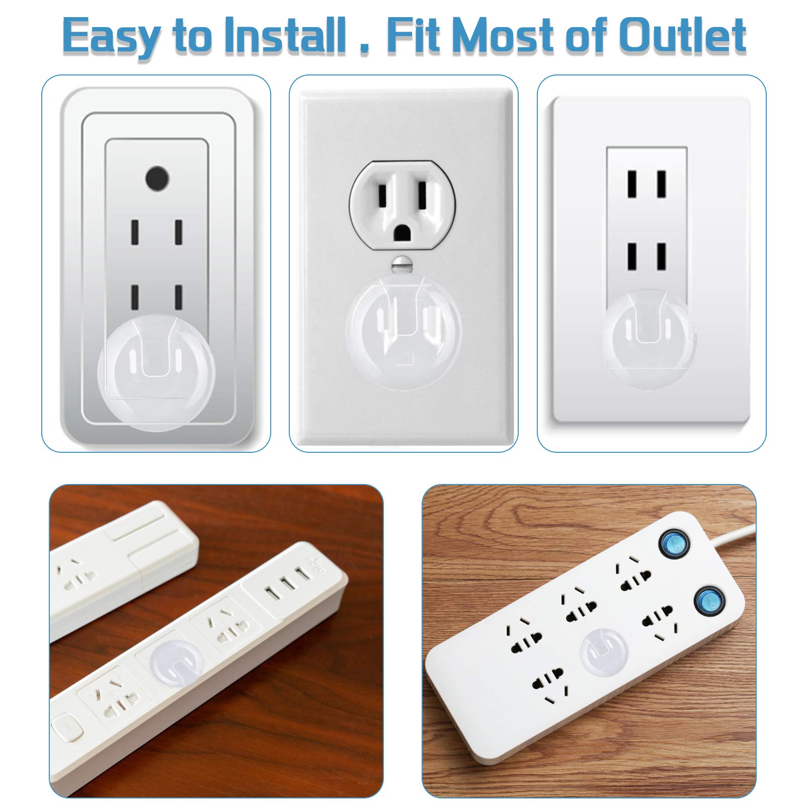 Outlet Plug Covers, Kmeivol 36 Pack Baby Proof Outlet Covers, Durable & Steady Baby Proofing Outlet Covers, Reassured Electrical Outlet Cover Plates, White Insulated Plastic Outlet Cover