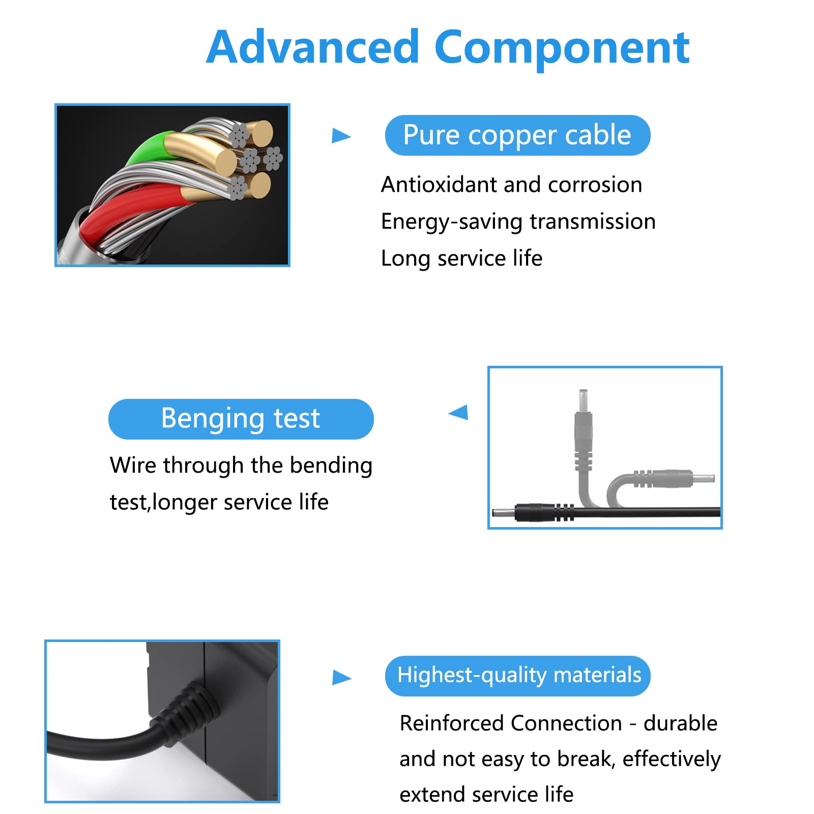 21W Replacement for Echo Alexa Charger Compatible with Echo1st & 2nd Gen, Fire TV (2nd Gen), Show (1st Gen), Plus (1st Gen), Look, Link Power Adapter【5FT】
