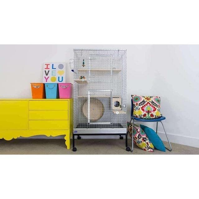 Chinchilla Mansion Chinchilla Cage, Handmade in USA, No Plastic, Built for Chinchillas by Chinchilla Owners, 48" Tall, 30" Wide, 24" Deep, Built to Last.