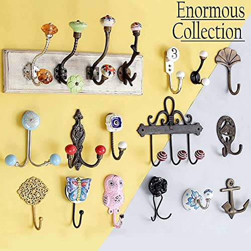 IndianShelf Keys Hanging | Gold Wall Mounted Coat Hooks | Brass Backpack Hooks | Monkeys Four Prong Coat Hooks | Bathroom Wall Hook | Coat Rack Wall [15.75 cm]