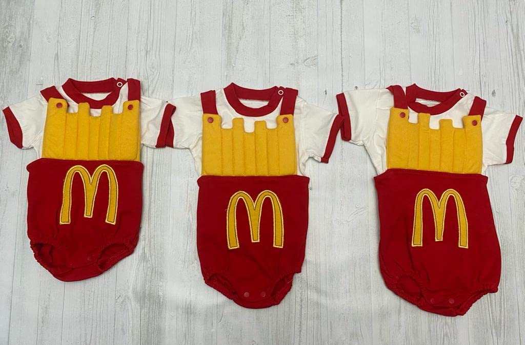 My Cotton Baby Mc Donald's Cotton Baby Salopette, Jumpsuit With Tshirt For Newborns & Infants - 2 Pack Cotton Baby Romper For Unisex, Multicolor, 9-12 Months