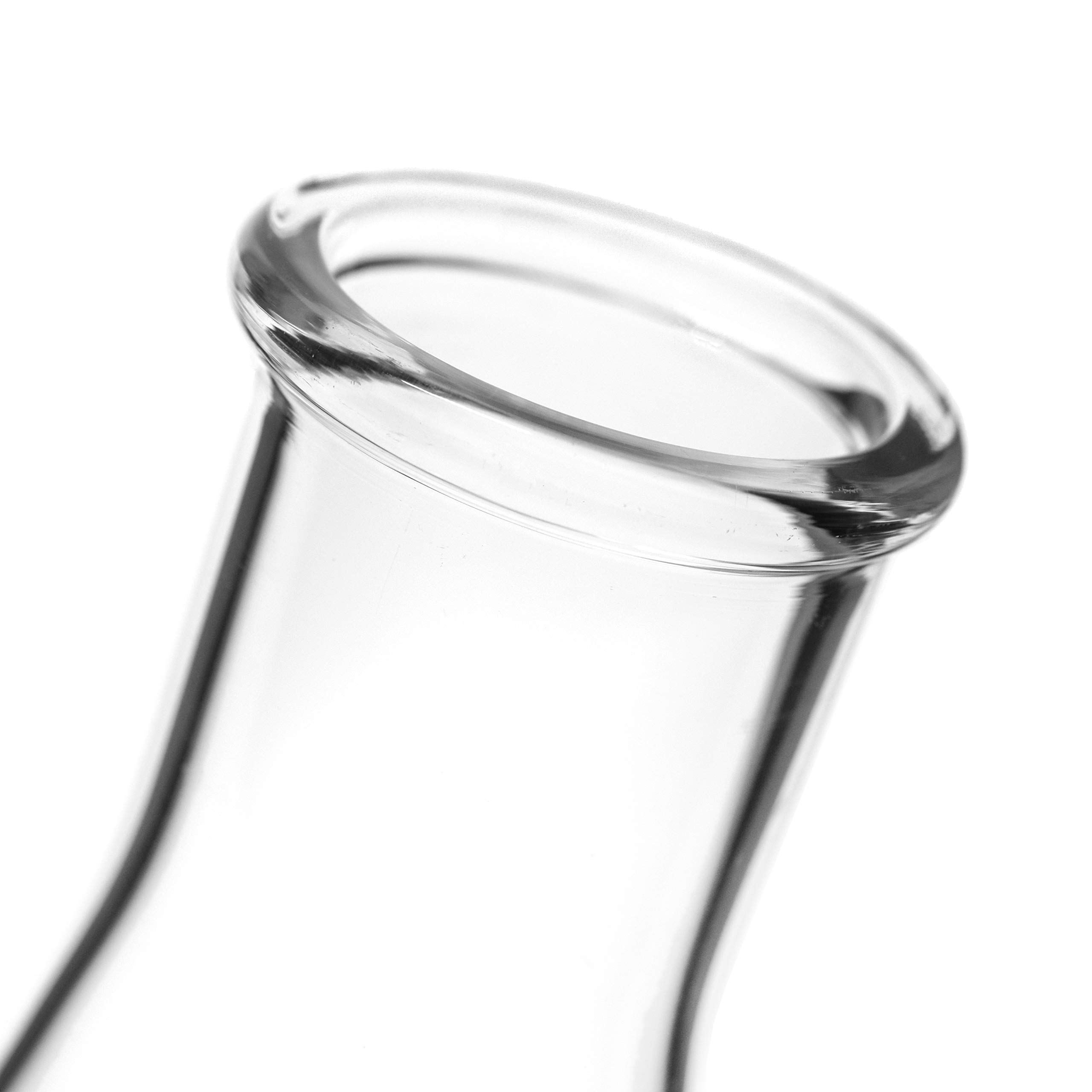 EISCO Premium Erlenmeyer Flask Set - 100ml, 250ml & 500ml Narrow Neck, White Graduations Superior Durability Chemical Resistance Borosilicate 3.3 Glass- Eisco Labs