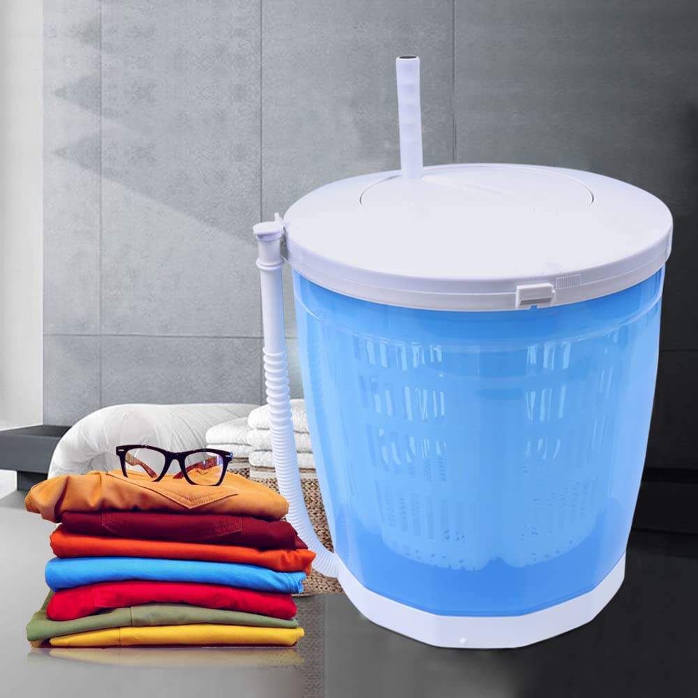 2 in 1 Portable Washer Spin Dryer Washing Machine Mini Travel Outdoor,Manual Washing Machine Portable Laundry Washer for Camping, Apartments, Dorms