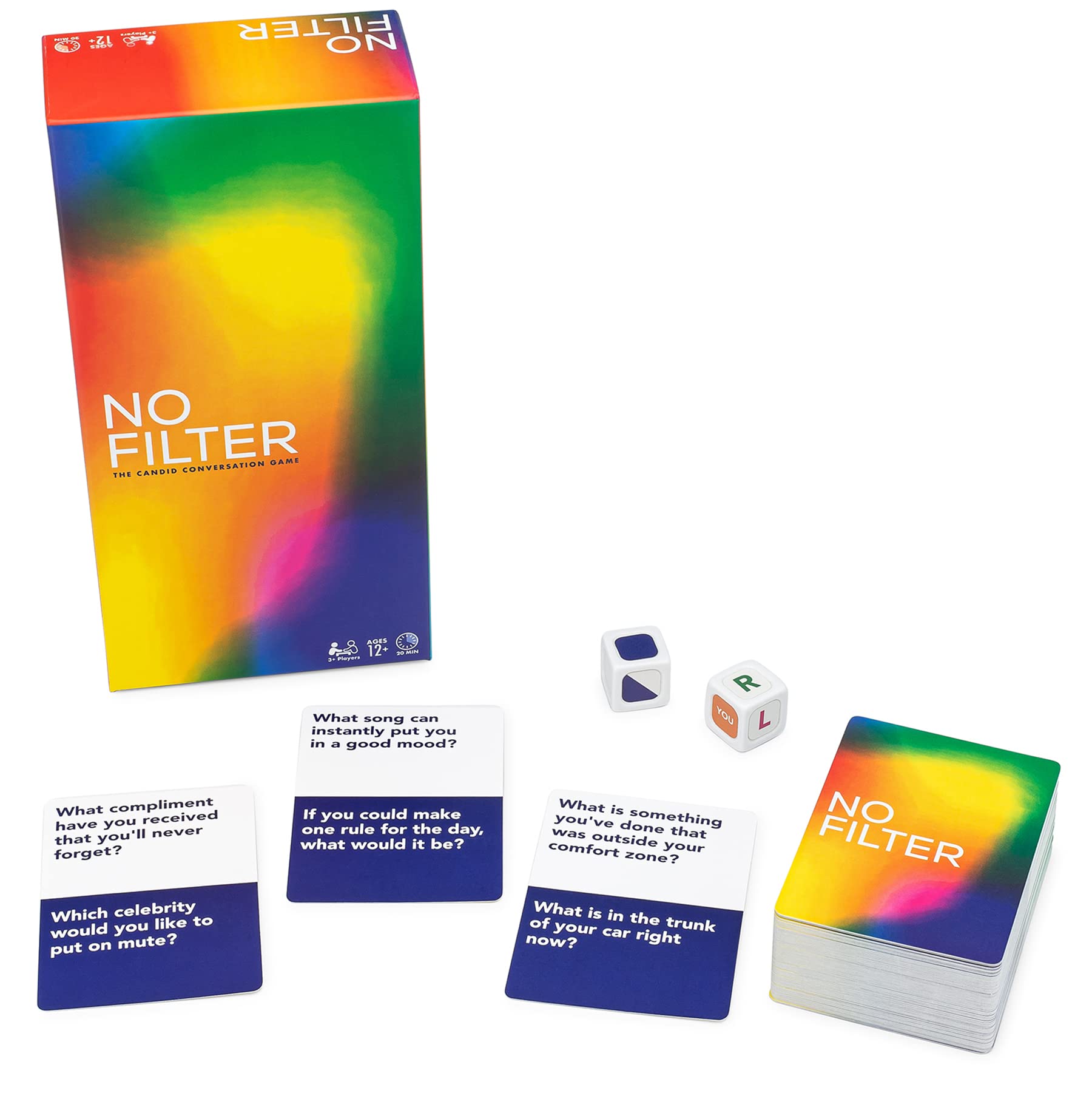 Big G Creative: No Filter - Candid Conversation Game, 3+ Players, Ages 12+, 20 Minute Gameplay, Multi