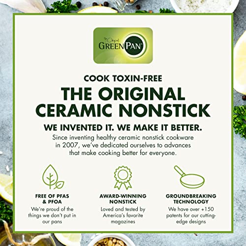GreenPan Chatham Black Prime Midnight Hard Anodized Healthy Ceramic Nonstick 11 Piece Cookware Pots and Pans Set, PFAS-Free, Dishwasher Safe, Oven Safe, Black