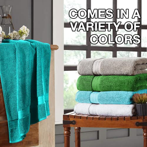 BHT Towels - 100% Cotton Thick & Large 600 GSM Hand Towel - Genuine Ringspun, Luxury Hotel & Spa Quality (Set of 4 Hand Towels, Light Turquoise)