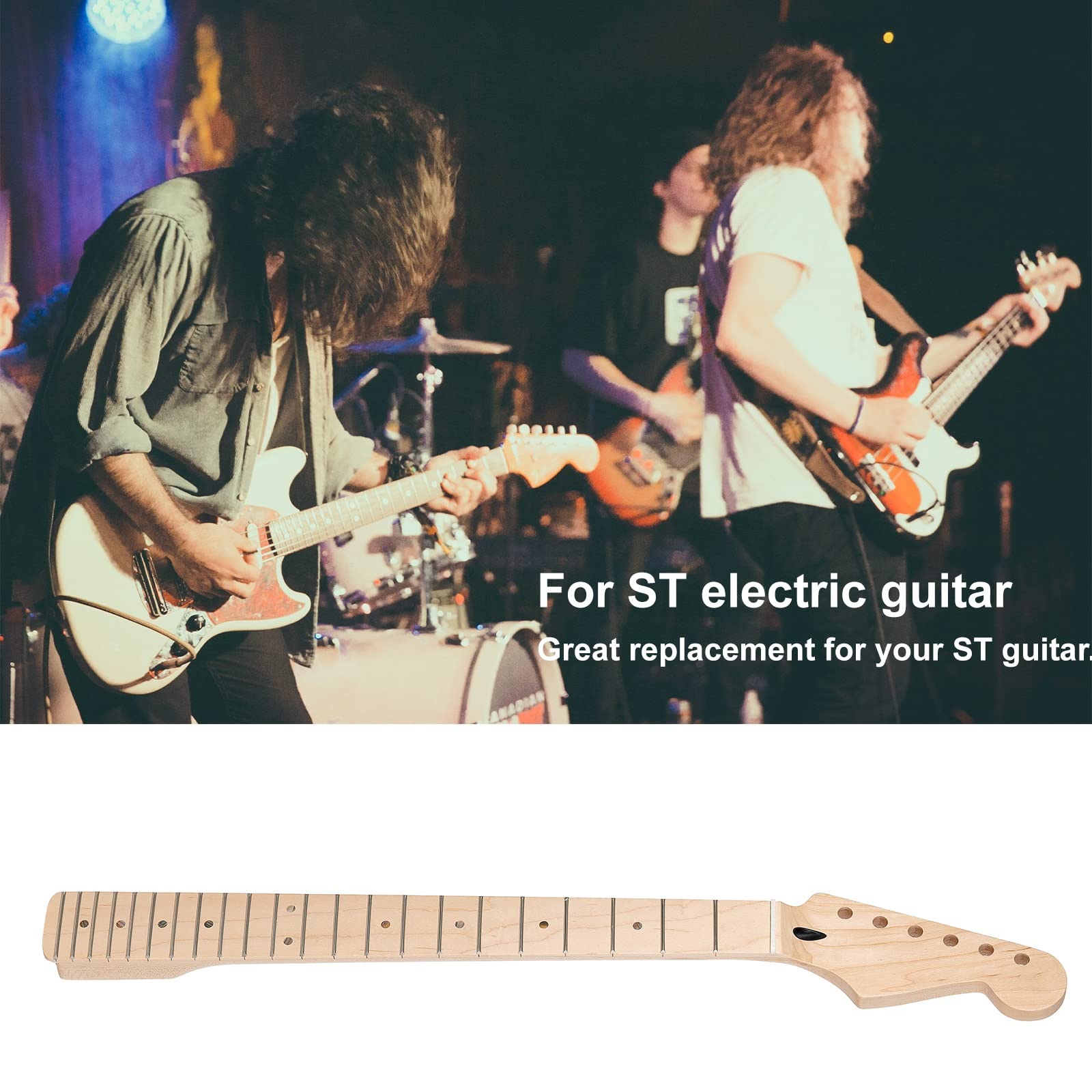 22 Fret Maple Fretboard Guitar Neck Guitar DIY Parts Replacement for ST Style Guitar Neck