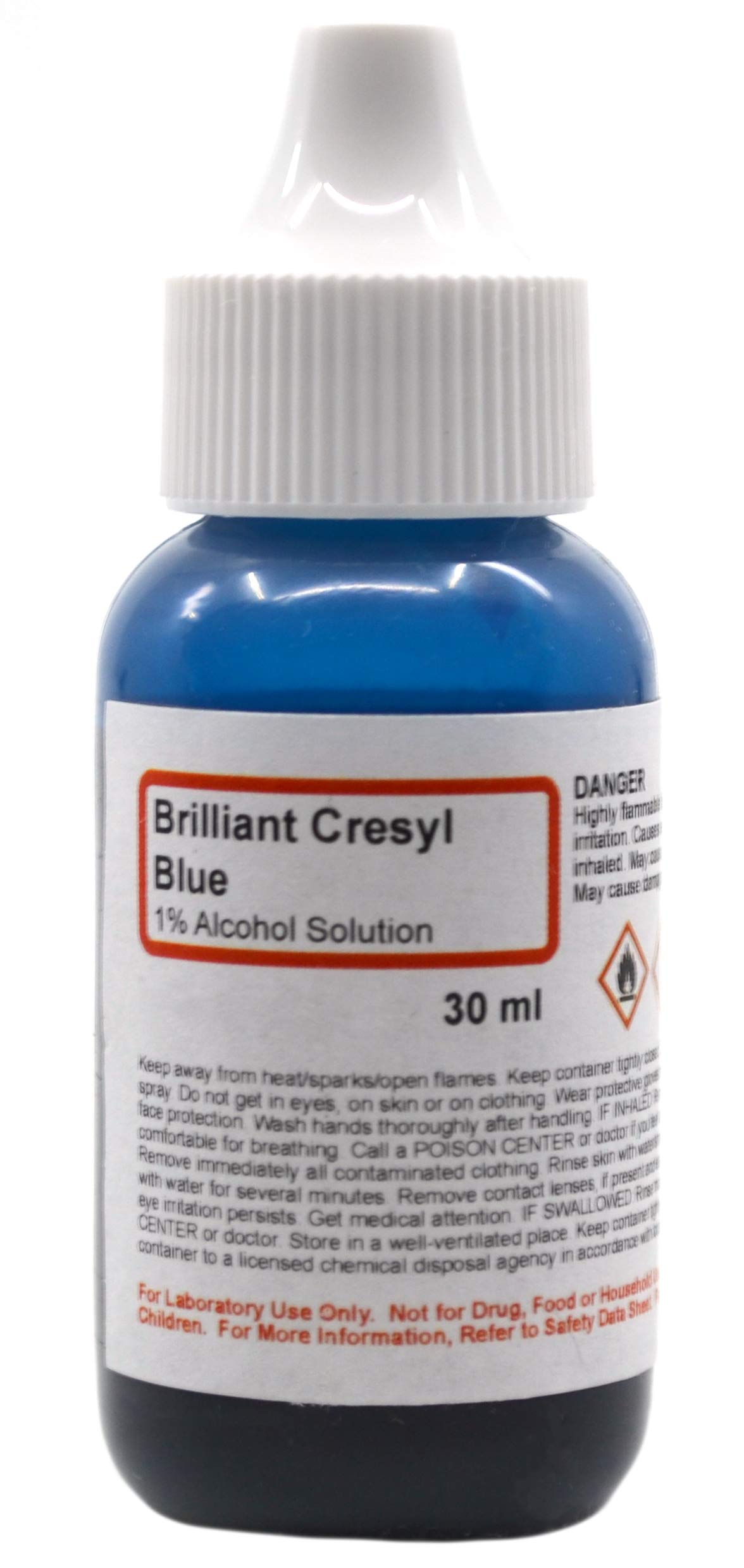 ALDON Innovating Science Brilliant Cresyl Blue, 1% Alcohol Solution, 30mL (1 fl oz) - Excellent for Microbiology Labs - The Curated Chemical Collection