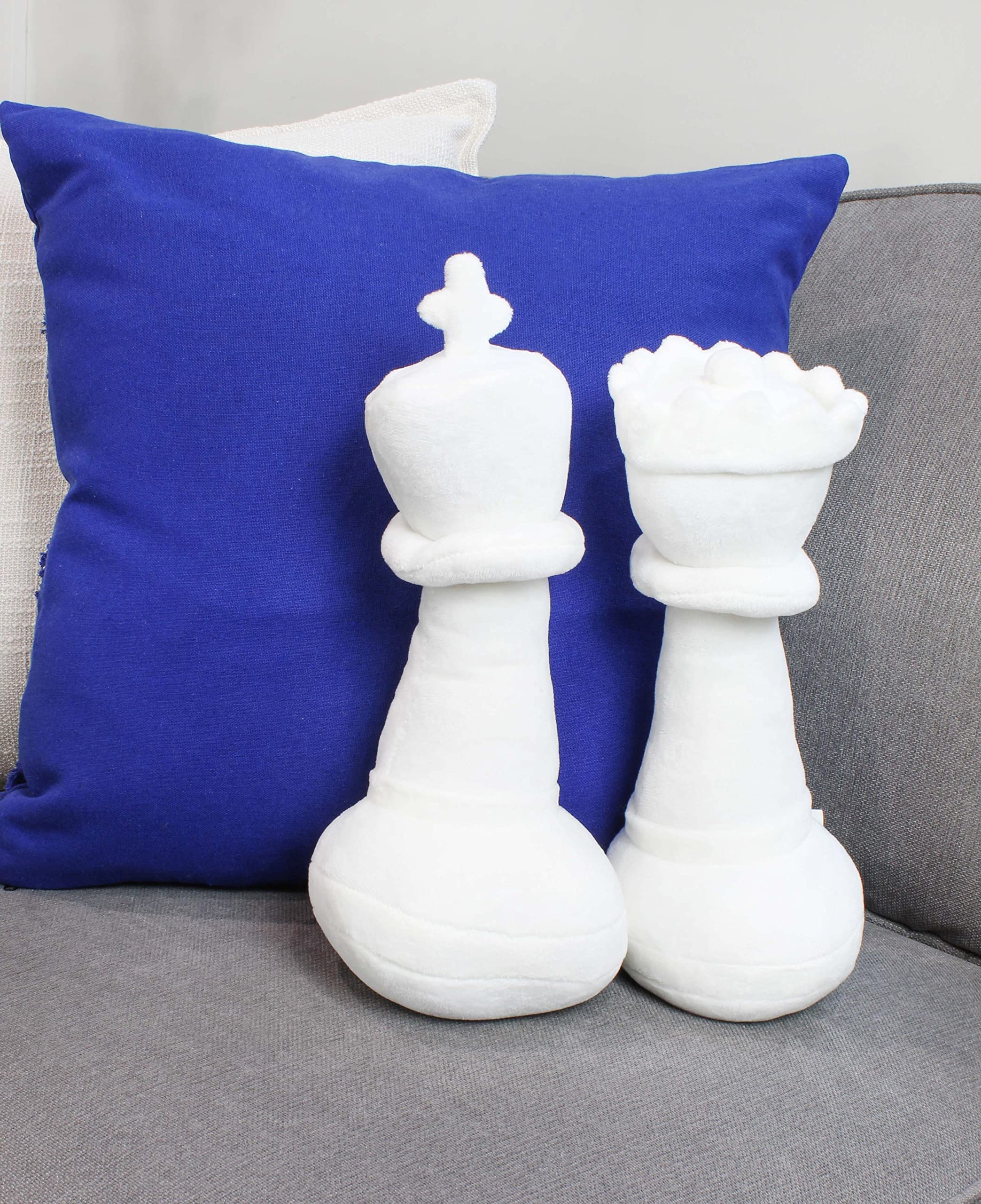 Attatoy Plush Chess Pieces (Set of 2): King and Queen Stuffed Toy Chess Game Figures