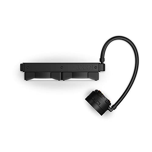 NZXT Kraken X53 RGB 240mm - RL-KRX53-R1 - AIO RGB CPU Liquid Cooler - Rotating Infinity Mirror Design - Improved Pump - Powered by CAM V4 - RGB Connector - AER RGB V2 120mm Radiator Fans (2 Included)
