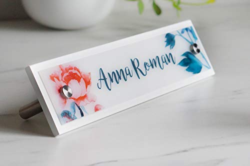 Desk Name Plate Plaque Personalized with your Name and Title 10 x 2.5 in
