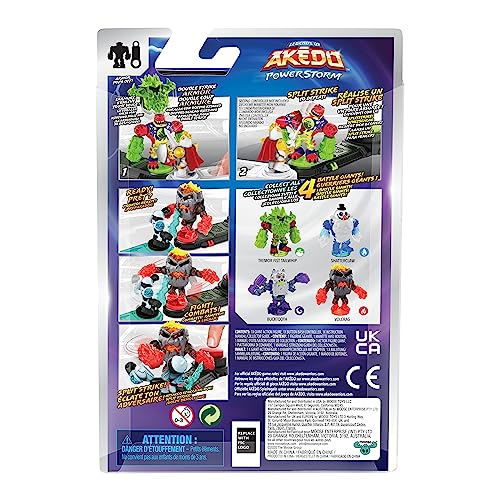 Akedo Legends of Powerstorm | Battle Giant Shatterclaw | Mini Battling Action Figure with Double Strike Armor | Ready, Fight, Split Strike.
