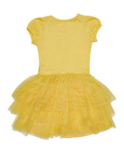 Disney Infant Baby Girl Princesses Belle Cinderella Tutu Dress, Yellow, 24 Months