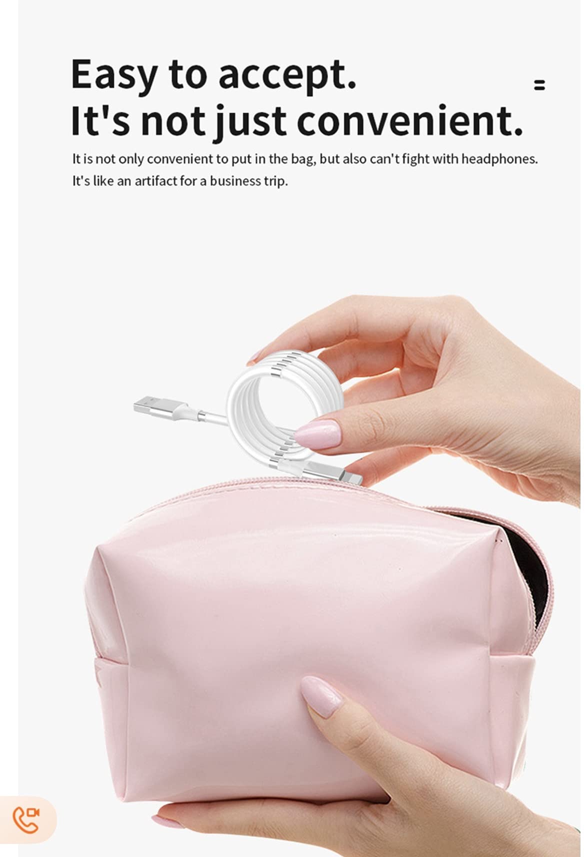 New Magnetic Charging Cable USB-Lighting New Winding Technology Very Organized 3ft Long Fashionable 3A Fast Charging Data Transfer Cord (Lighting)