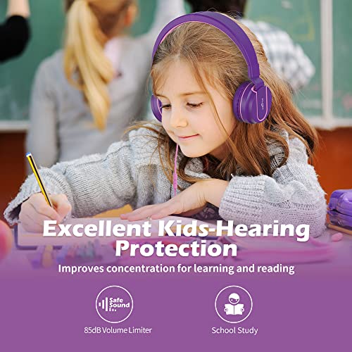 AILIHEN C8 Wired Headphones with Microphone and Volume Control & AILIHEN I35 Kid Headphones Volume Limited 93dB for School Online Course Chromebook Cellphones Tablets