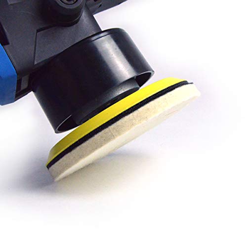 5 Inch (125mm) Wool Felt Polishing Pad Hook and Loop Compressed Woolen Wheel Buffing Pads for Car & Boat Polishing, Waxing, Sealing, Pack of 3
