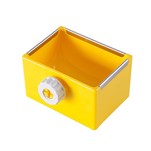 Cage Feeder Food & Water Hay Bowl Dish Bin Feeder, Small Animal Supplies for Rabbit Guinea Pig Chinchilla Hamster Ferret (Blue)