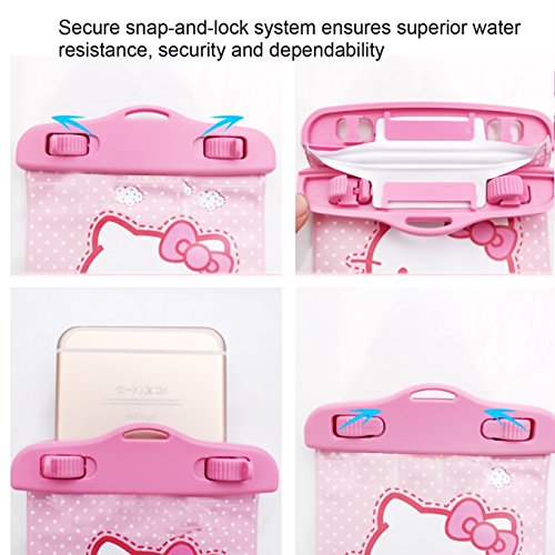 CaseHQ ?[1Pack Blue+1Pack Pink] Universal Waterproof Phone Case Dry Bag for iPhone 7,7plus,8,8plus,6/6s/6plus/6splus Samsung Galaxy s7 s8 s8plus,s6 etc. Snow Proof Pouch for Phone up to 5.8 inches