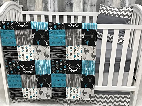 Baby Boy/Girl Chevron, Baby Bedding, Woodlands, Buck, Bear, Neutral, Crib Bedding, Nursery Room, Babylooms