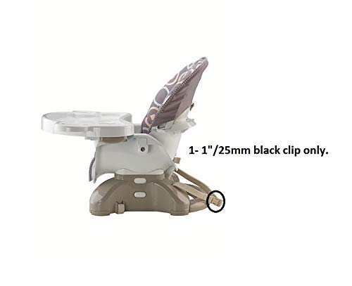 Black 1" Buckle Clip Safety Replacement Part for Ingenuity High Chair Booster Seats