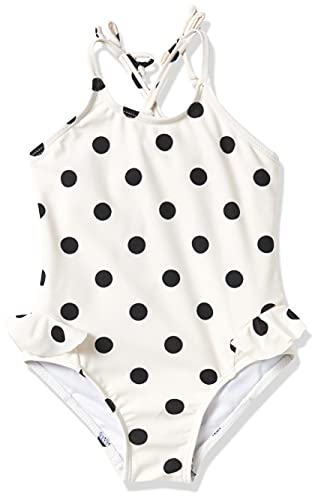 Jessica Simpson baby girls One Piece Swimsuit, Black Dot, 6 Months US