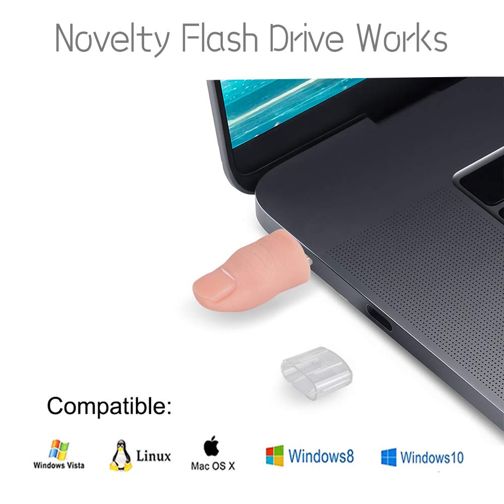 AreTop Fun Flash Drive 32GB, USB2.0 Creative Novelty Miniature Thumb Shape Flash Drive Cool 32GB Thumb Drive Memory Stick Pendrive for Kids Gift