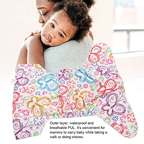 Baby Cloth Diapers, Reusable Infant Swim Diaper Washable Cloth Hook Loop Operating Size Adjustable for Baby Girls and Boys (BL001)