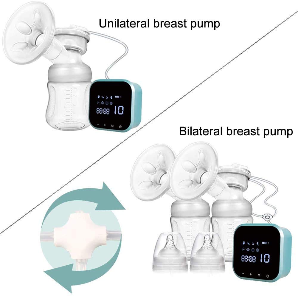 Electric Breast Pump Rechargeable Double Pumps Portable Powered Breast Pump Electric Breast Breastfeeding Pump