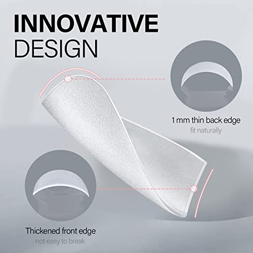 AILLSA Short Coffin Nail Tips 450pcs Soft Gel Full Cover Nail Tips Matte Pre-filed Press On False Nails Tips Fake Extension Gelly Nail Tips for Acrylic Nails Professional With Gift Box (15 Sizes)