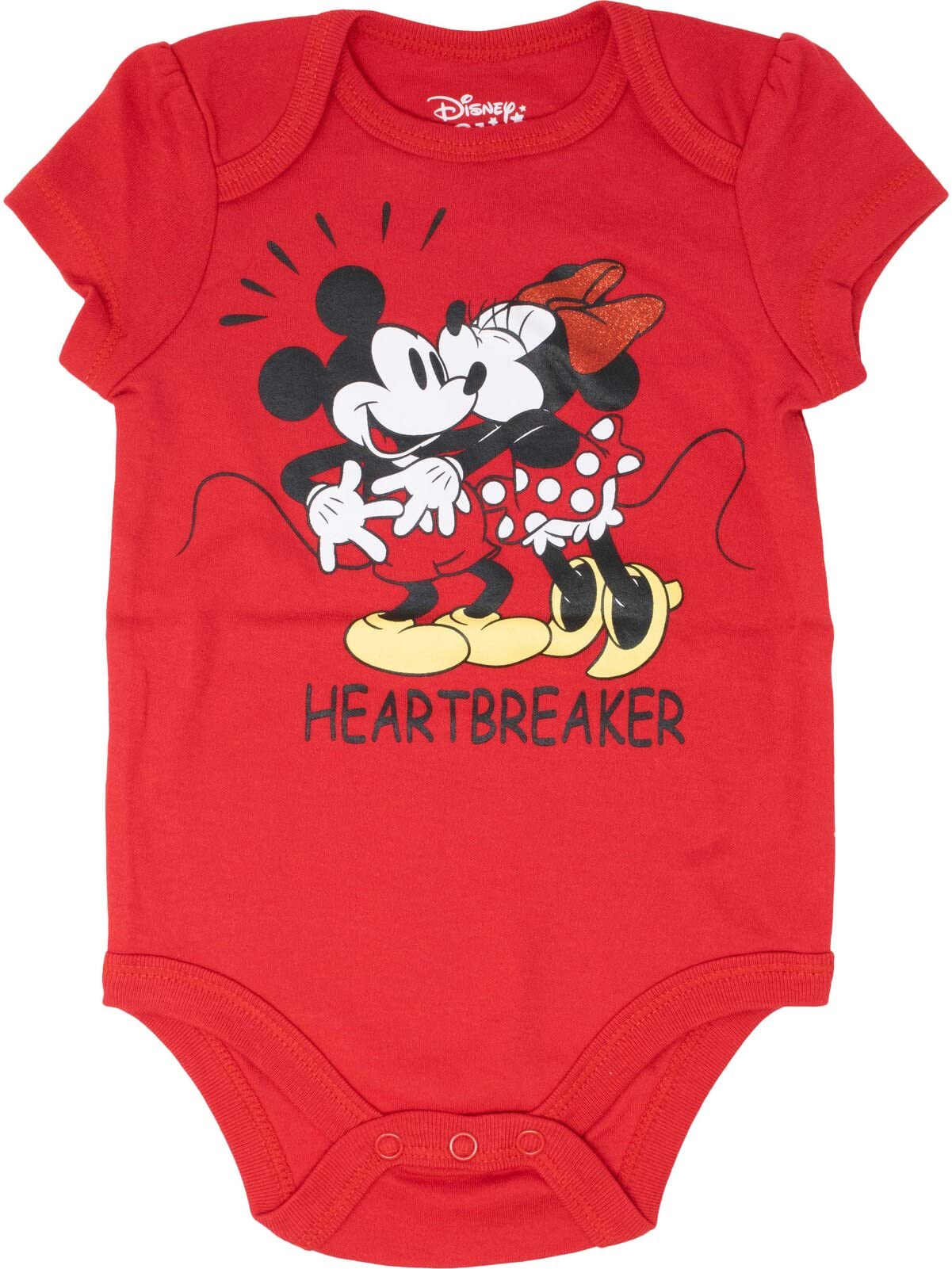 Disney Minnie Mouse Mickey Mouse Donald Duck Newborn Baby Girls 5 Pack Bodysuits Yellow 0-3 Months