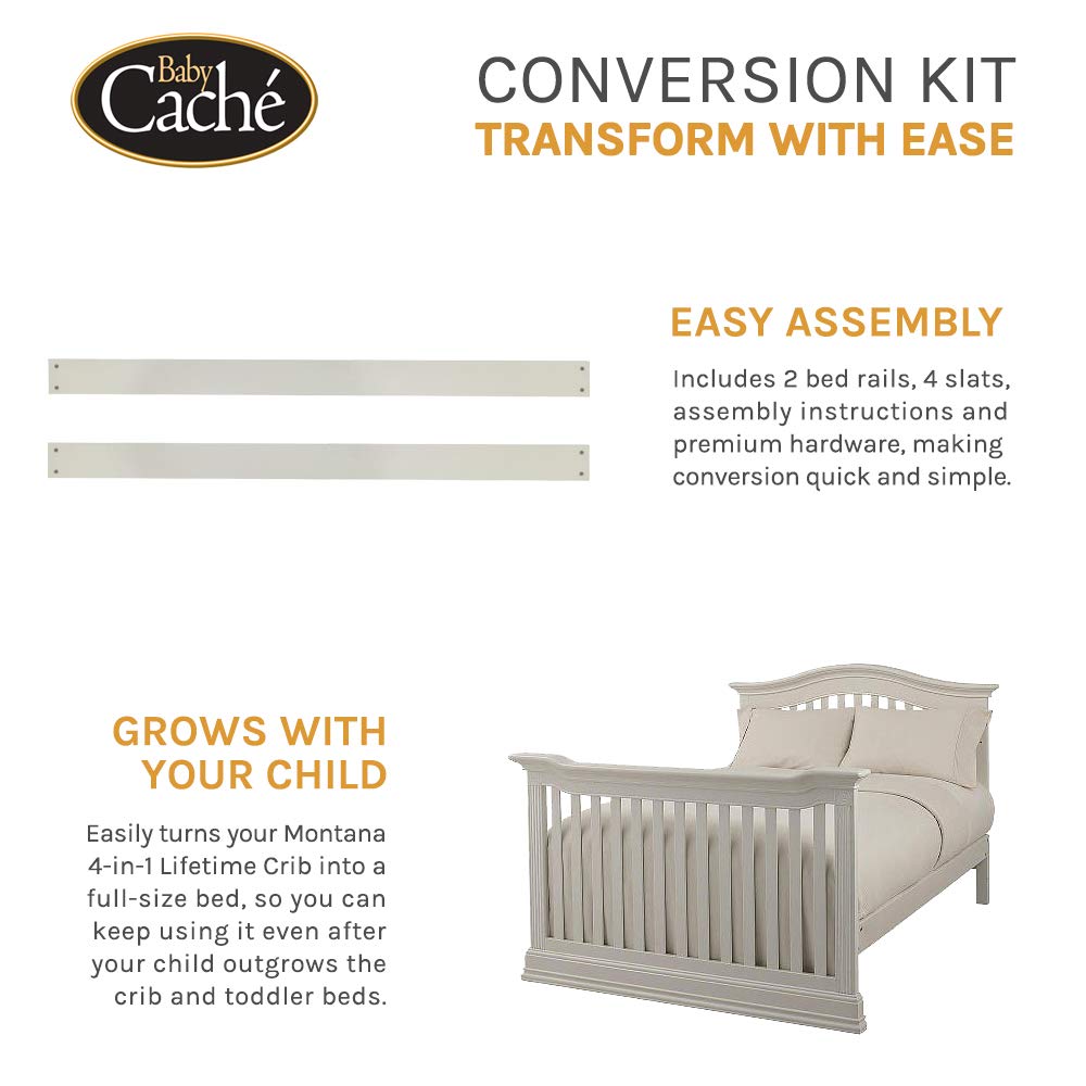 Baby Cache Montana Collection Crib Conversion Kit, Brown Sugar