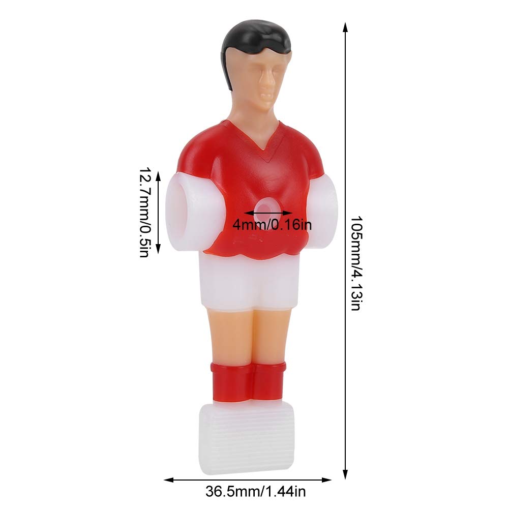 Alomejor Table Soccer Player Football Man Table Guys Man Soccer Player Part 2 Red and 2 Blue for Table Football Replacements Set of 4 pcs