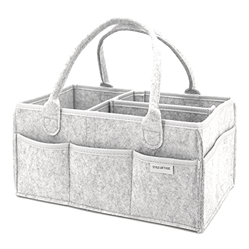 Baby Diaper Caddy Organizer - Diaper Holder for Change Table - Large Organizers - Car Organizer - Storage Basket with Handle for Dresser - Nursery Changing Baskets - Diaper Caddy for Car (Bundle)