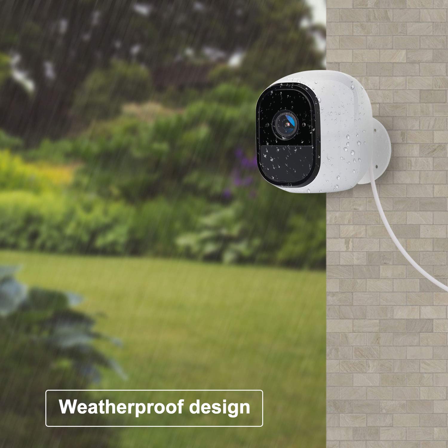 ALERTCAM 30Ft/9m Weatherproof Outdoor Power Cable for Arlo Pro and Arlo Pro 2, with Quick Charge 3.0 Power Adapter Charger Continuously Charging Your Camera (White)