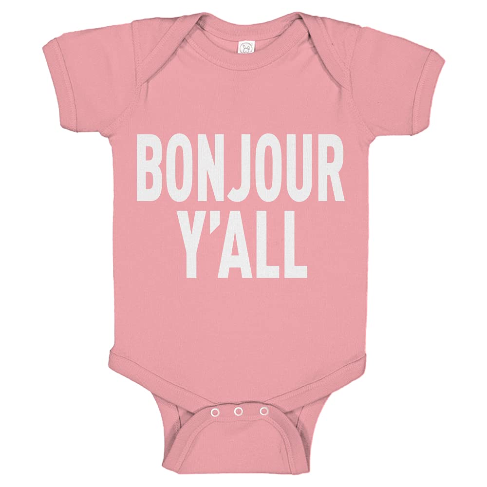 Bonjour Yall 18 Months Light Pink Cotton One-Piece Infant Baby Romper