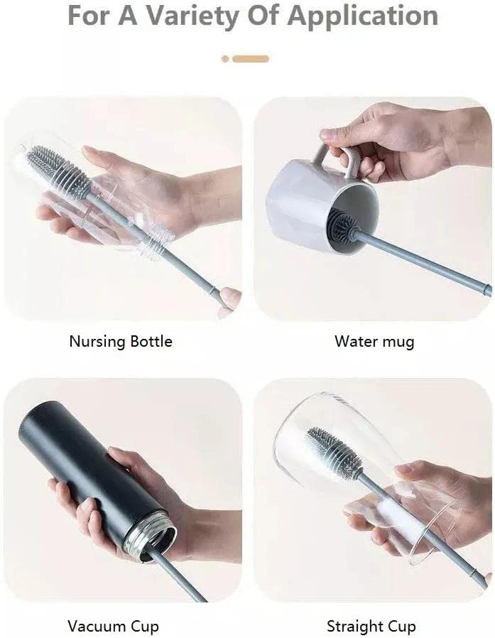Baby Feeding Nipple Mini Cleaning Cleaner Silicone Bottle Brush Cleaning Brush Silicone Cleansing Brush