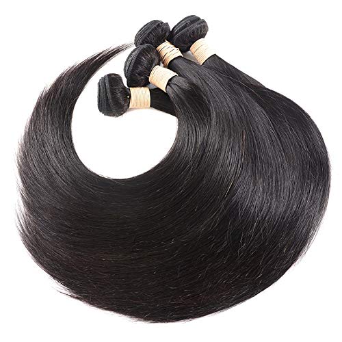 Brazilian Virgin Straight Hair 4 Bundles 14 16 18 20 Inch 100% Unprocessed Human Hair Bundles Straight Hair Extensions Double Strong Weft