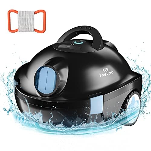 ๐ฎ๐ฌ๐ฎ๐ฏ ๐๐ฅ๐๐ง๐๐๐ TASVAC Cordless Robotic Pool Cleaner, Automatic Pool Vacuum, 90 Mins Runtime, Powerful, Self-Parking, Lightweight, Ideal for Flat Above/In-Ground Pool up to 65 Feet/1100 Sq.Ft
