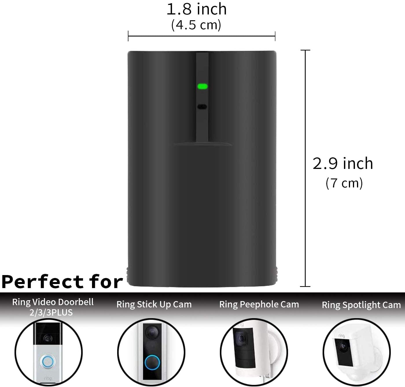 2 Packs Rechargeable 3.65V Lithium-Ion Battery & USB Charging Station Compatible with Ring, for Video Doorbell 2/3 /4 and Spotlight Cam Battery 6040mAh (2pack+Charger)