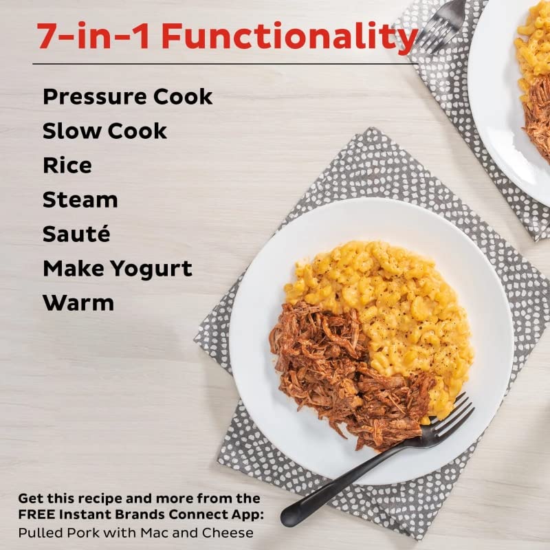 The Pioneer Woman Instant Pot DUO60 6-Quart Frontier Rose 7-In-1 Multi-Use Programmable Pressure Cooker, Slow Cooker, Rice Cooker, Sauté, Steamer, Yogurt Maker, and Warmer
