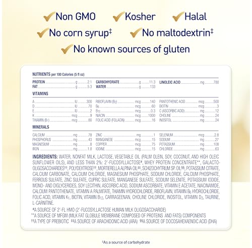 Enfamil NeuroPro Baby Formula, MFGM* 5-Year Benefit, Expert-Recommended Brain-Building Omega-3 DHA, Exclusive Immune Supporting HuMO6 Blend, Ready-to-Feed Infant Formula, Liquid, 6 Fl Oz (24 Count)