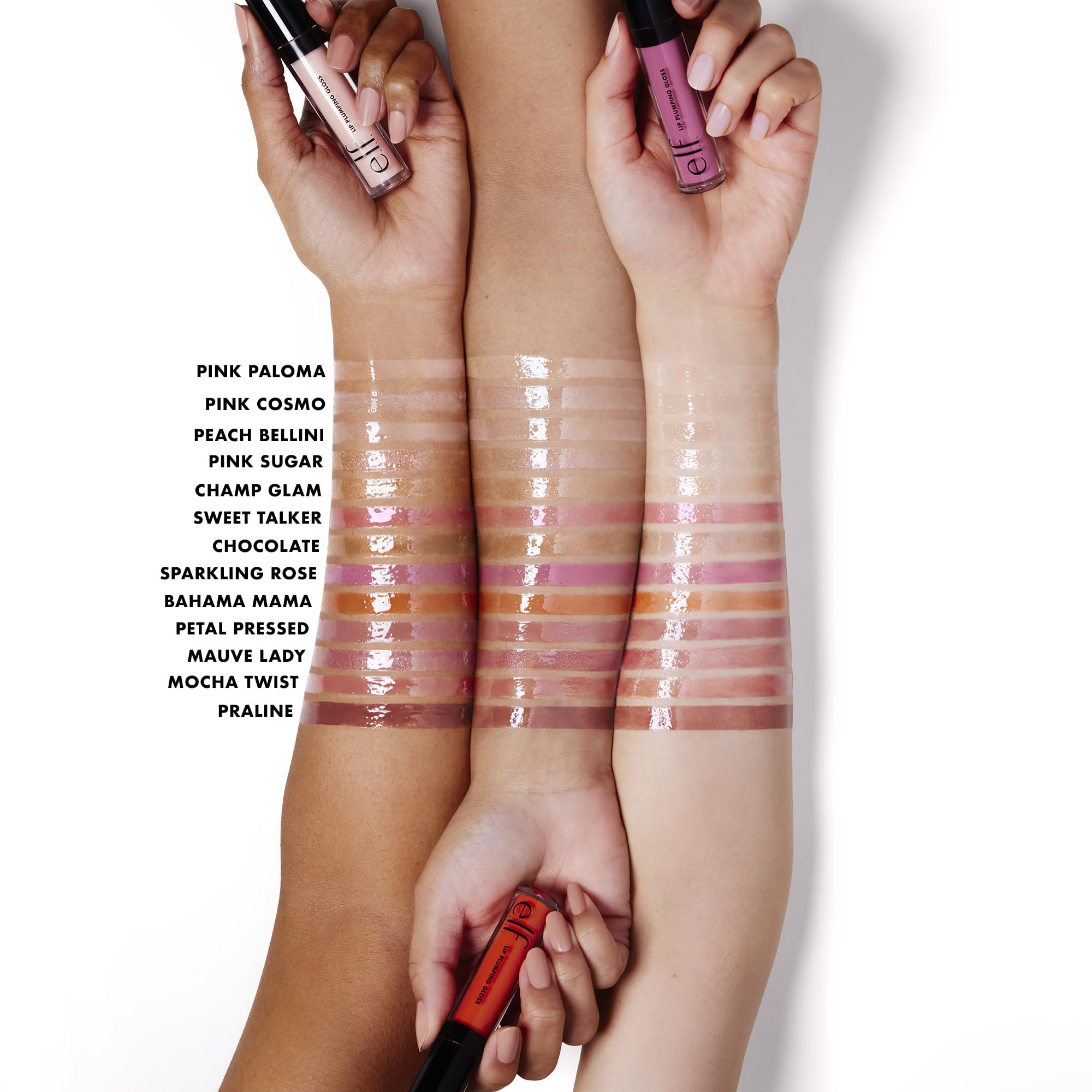 e.l.f. Hydrating, Nourishing, Invigorating, High-Shine, Plumps, Volumizes, Cools, Soothes, Praline 2.7ml
