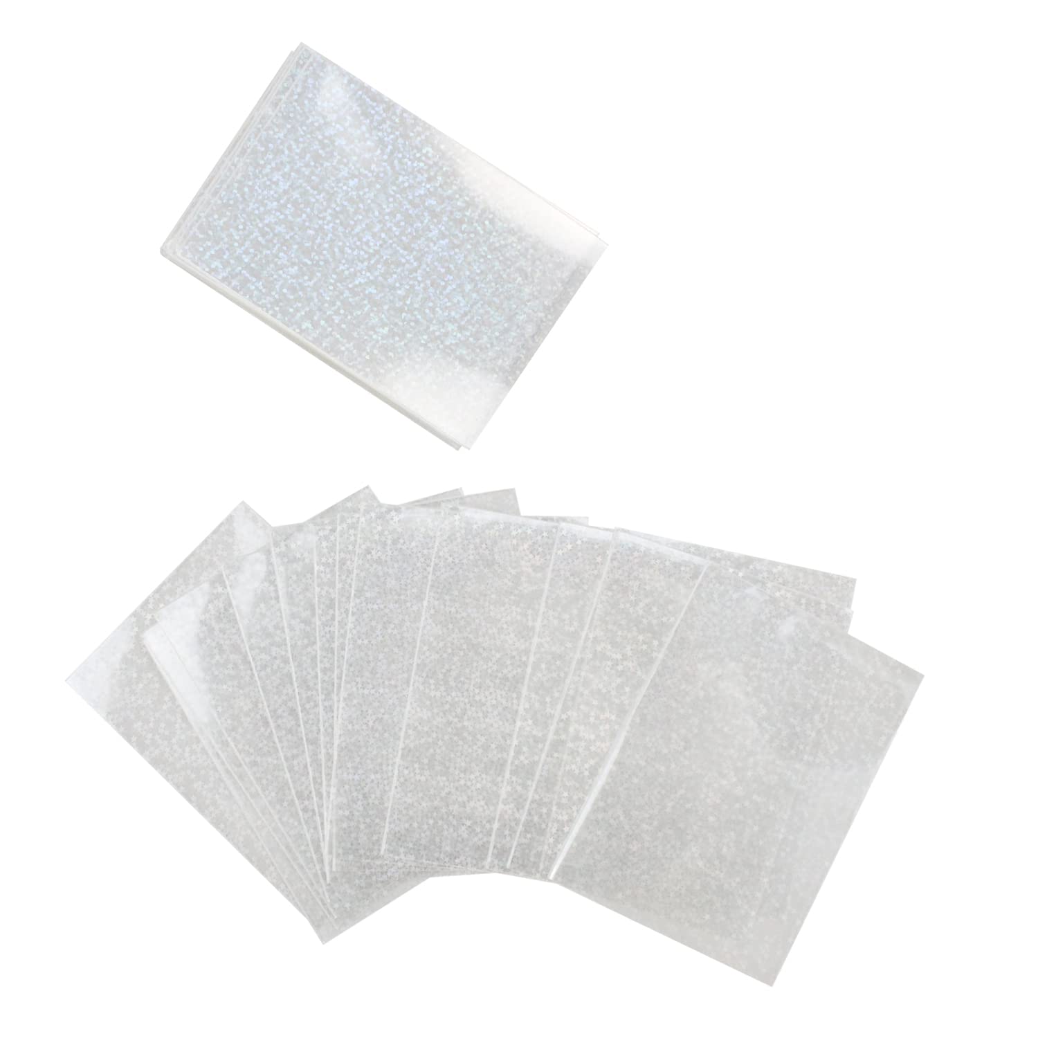 200 Top Entry Card Sleeves, 2.6βx3.7β .1 MM Thick, PVC-Free, Clear Front & Holographic Back, TCG & Collection Cards