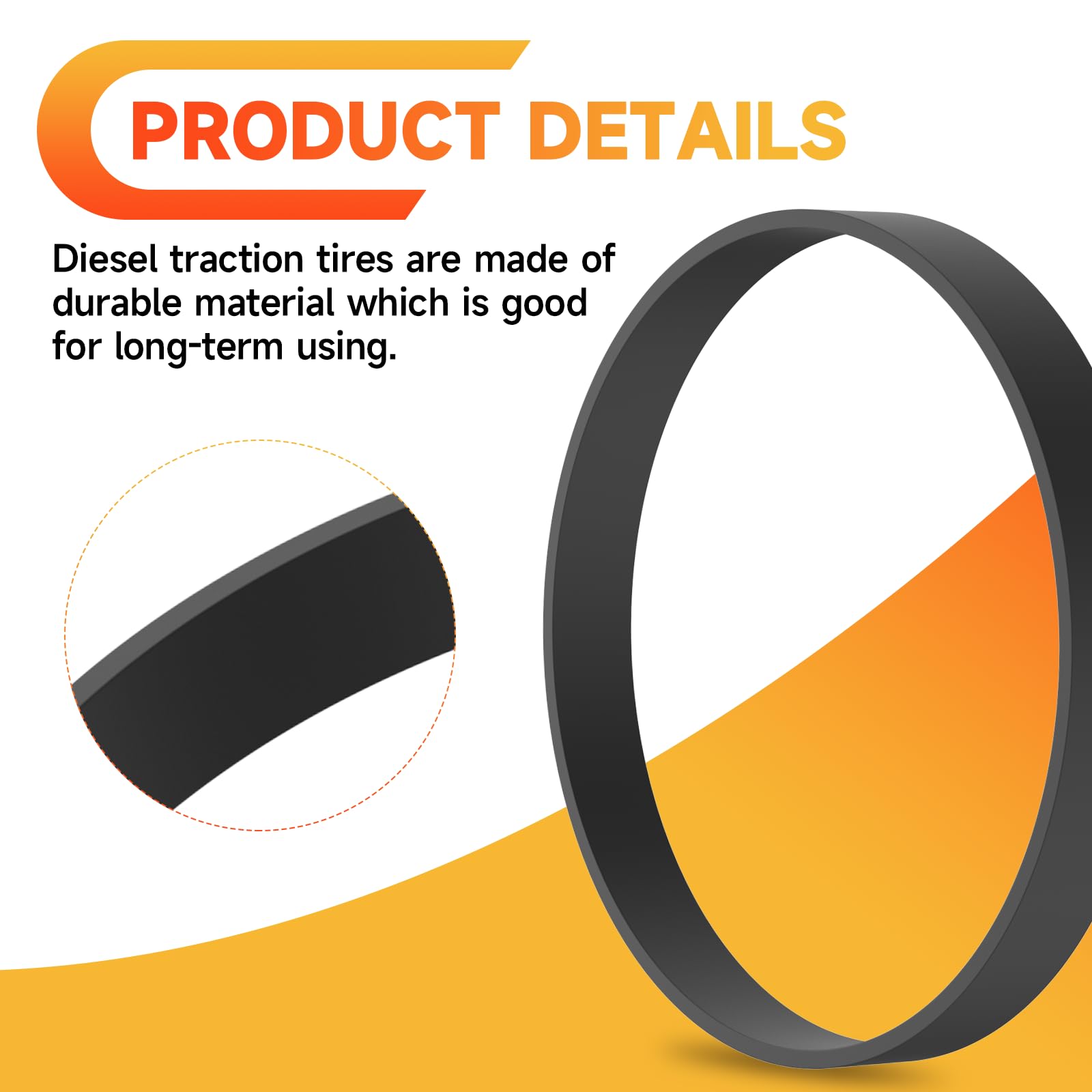 222-108 Diesel Traction Tire - 7/8" Traction Engine Rubber Tires Replacement for Lionel traction, Fits MTH K-LINE and WILLIAMS O-Gauge
