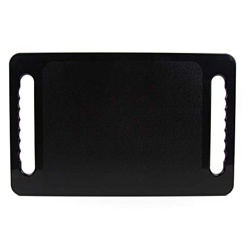 Large Hand Mirror with Double Handle - Rectangular Hand Held Mirror with Handle - Hair Salon Equipment Hairstylist and Barber Accessories (Black)