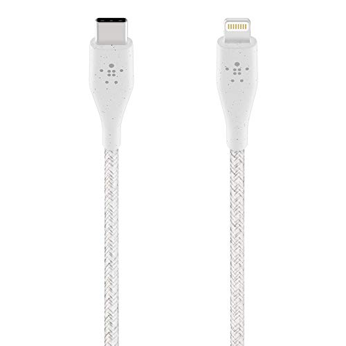 Belkin USB-C to Lightning Cable + Strap (Made with DuraTek) Ultra-Strong iPhone Fast Charging Cable, iPhone USB-C Cable, 4ft/1.2m
