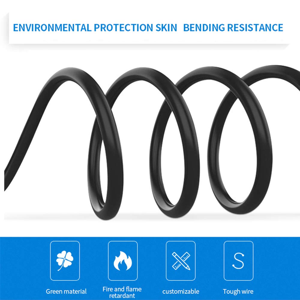 JOINSI 5-Pack 5ft BNC Male to BNC Male Jumper 75-Ohm Cable Extension Connector for CCTV DVR to TV System
