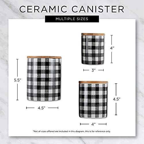 DII Kitchen Accessories Collection Ceramic, Canister Set, 4.5 Cup/3 Cup/1.25 Cup, White Marble