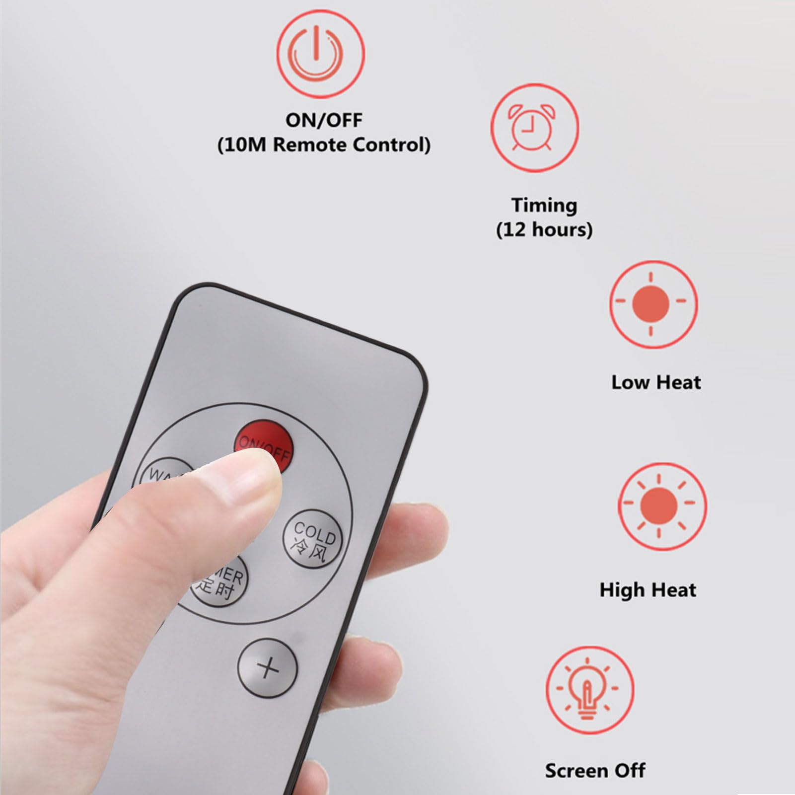 2000W Mini Air Conditioner, Natural Wind And Heating Function Air Heating Fan Mount Electric Heater for Bath Room Living Room (No Cooling Function)